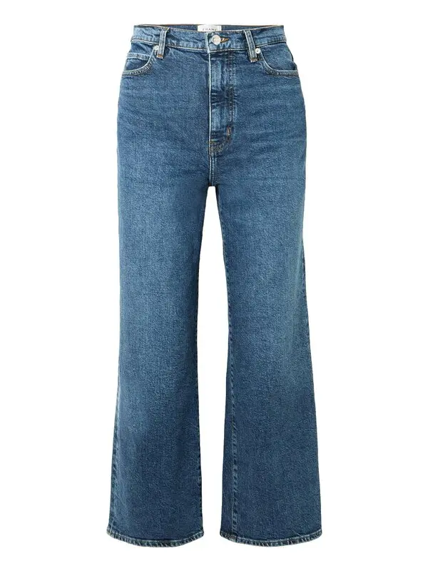 FRAME The Wide High-rise Wide-leg Jeans - Blue