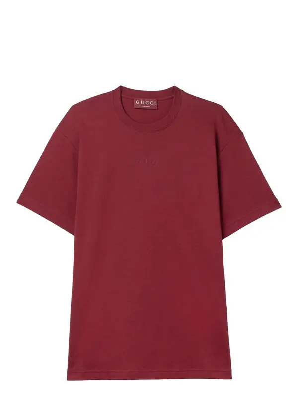 Gucci Oversized Cotton-jersey T-shirt - Red