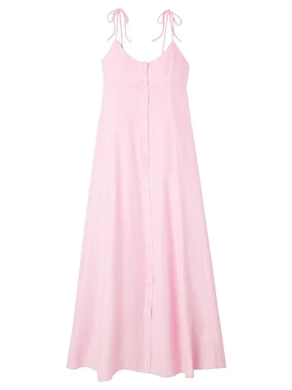 Rosie Assoulin High Garden Woven Maxi Dress - Pink
