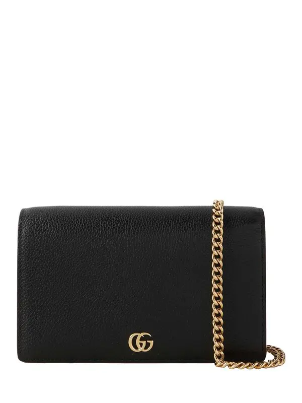Gucci Petite Marmont Textured-leather Wallet - Black