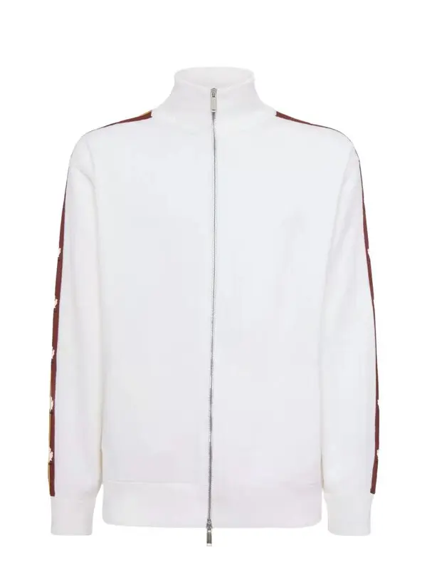 Dsquared2 Logo-tape Zip-up Sweatshirt - White