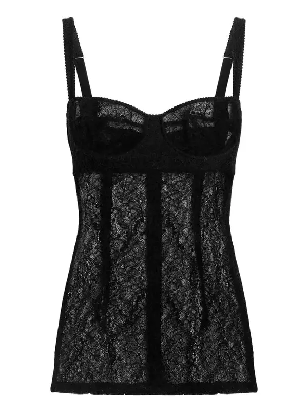 Dolce & Gabbana Lace Corset Top - Black
