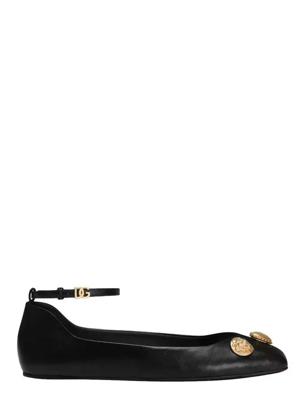 Dolce & Gabbana Embellished Ballet Flats - Black
