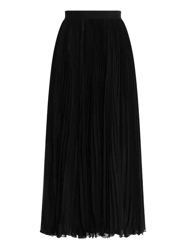 Dolce & Gabbana Pleated Midi Skirt - Black