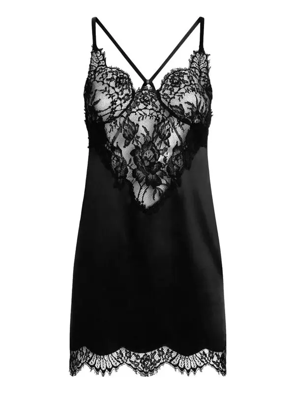 Dolce & Gabbana Lace-embroidered Satin Camisole - N0000 Black