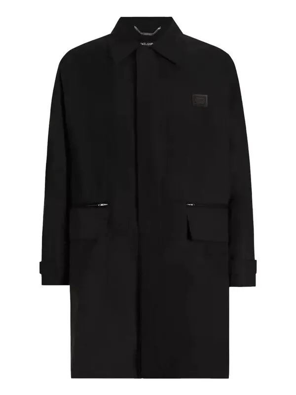 Dolce & Gabbana Single-breasted Trench Coat - Black