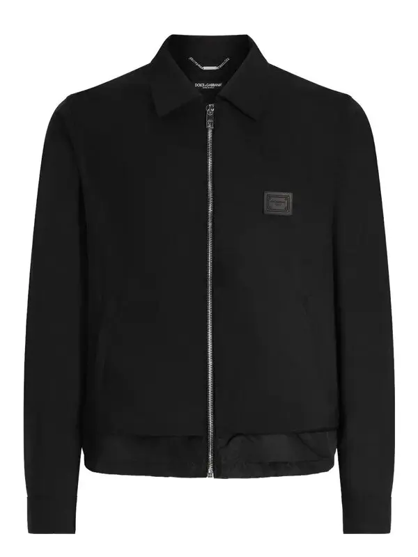 Dolce & Gabbana Zip-up Windbreaker - Black