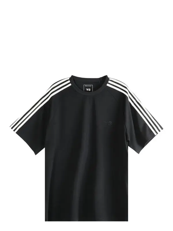 Y3 3 Stripes Short-sleeve Tee - Black