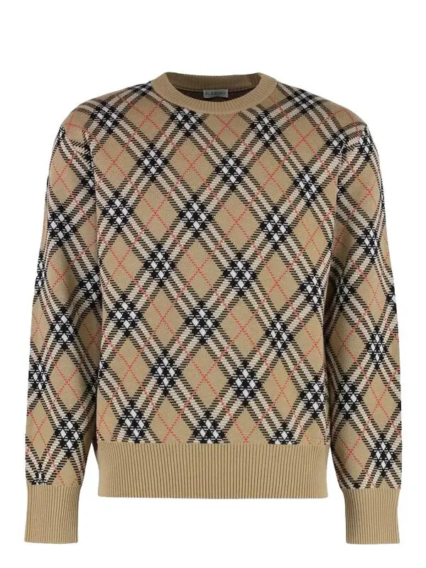 Burberry Knit Wool Pullover - Beige