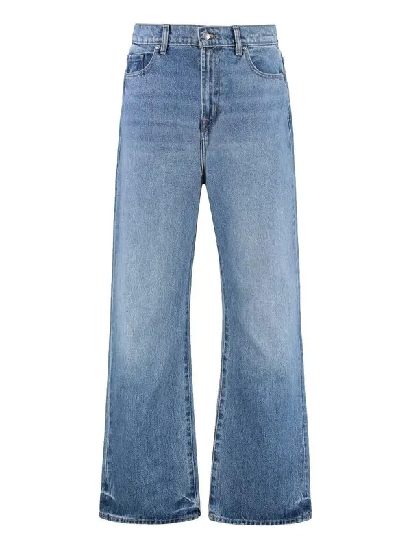 7 For All Mankind Wide-leg Jeans - Navy