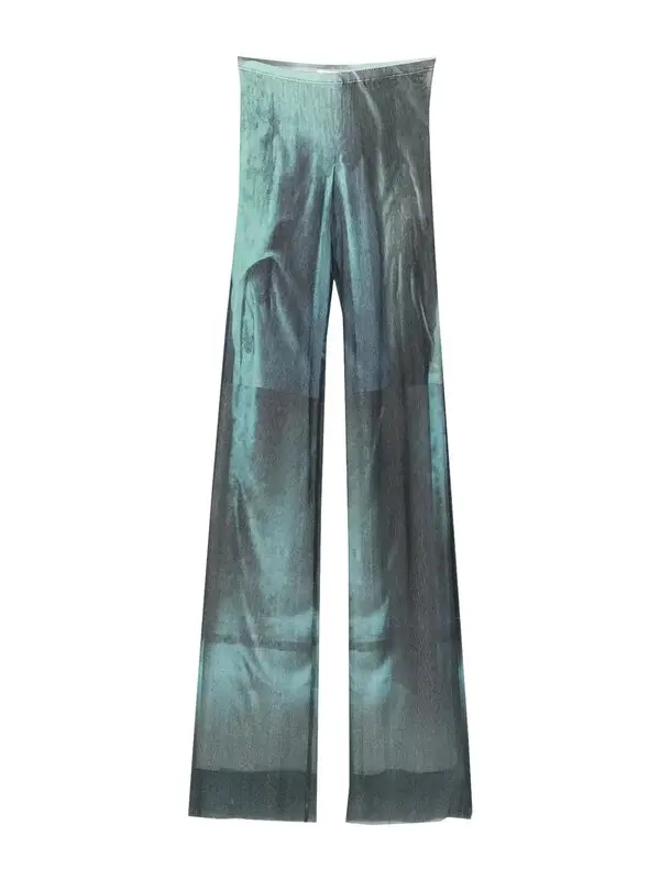 Jean Paul Gaultier Printed Trouser - Blue