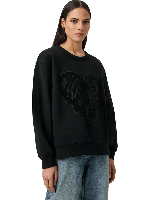 ALLSAINTS Trip Piper Graphic Sweatshirt - Black
