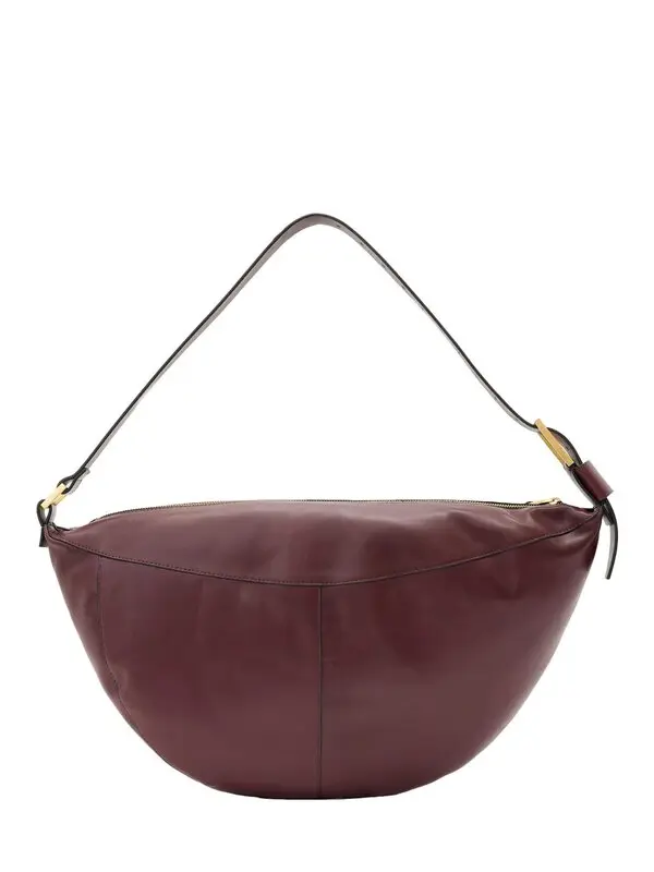 ALLSAINTS Luna Slouchy Shoulder Bag - Dark Red
