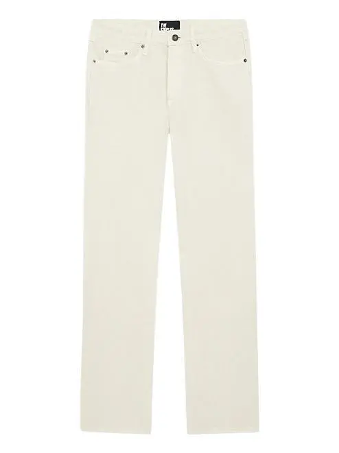 The Kooples Straight-leg Garment-dyed Denim Jeans - Ecru