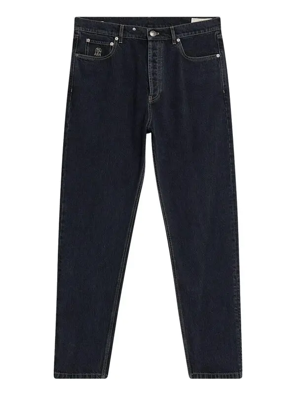Brunello Cucinelli Straight-fit Dark Denim Jeans - Dark Grey