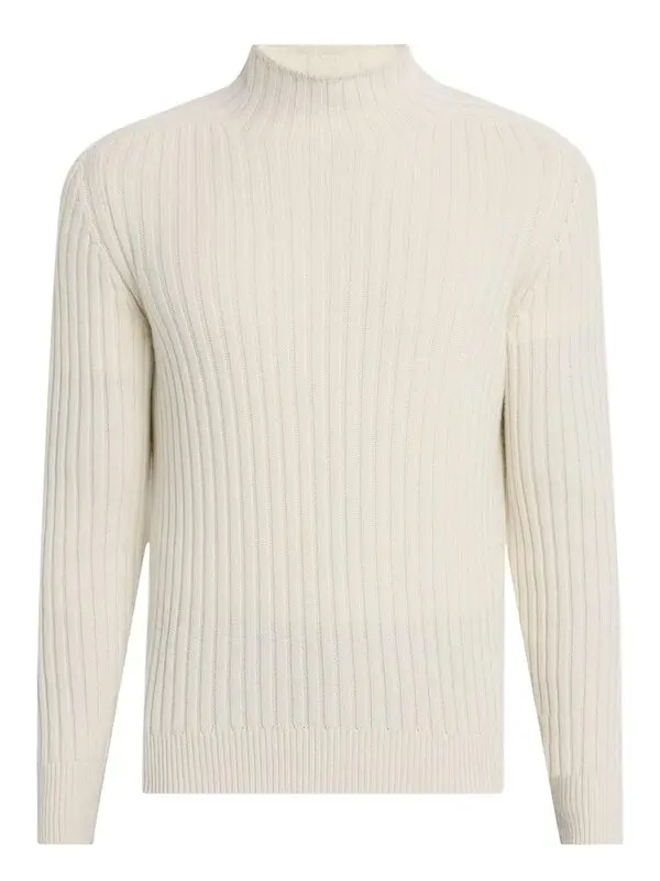 Brunello Cucinelli Cashmere Rib-knit Mock Neck Sweater - Panama