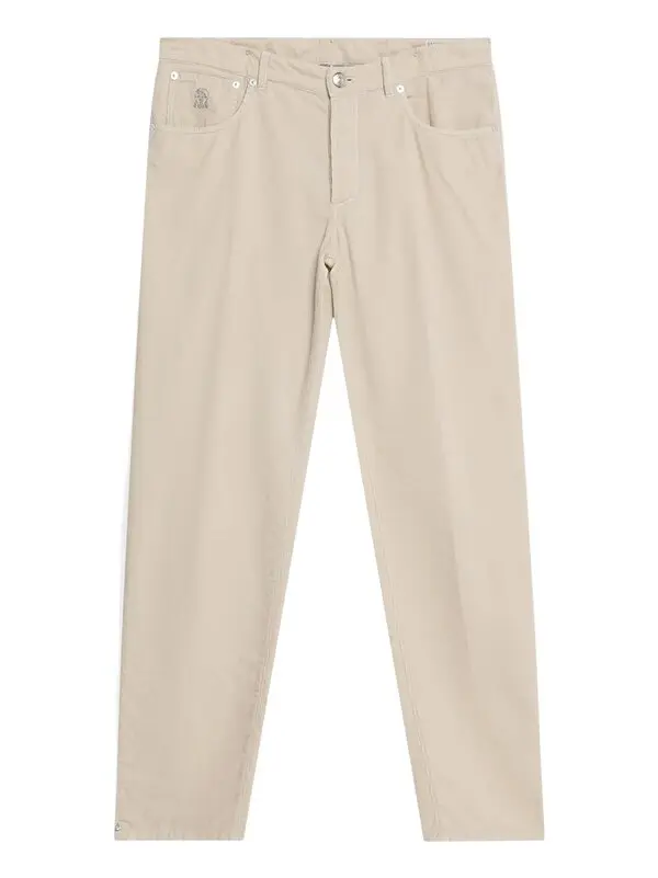 Brunello Cucinelli Fine Wale Corduroy Trousers - Light Grey