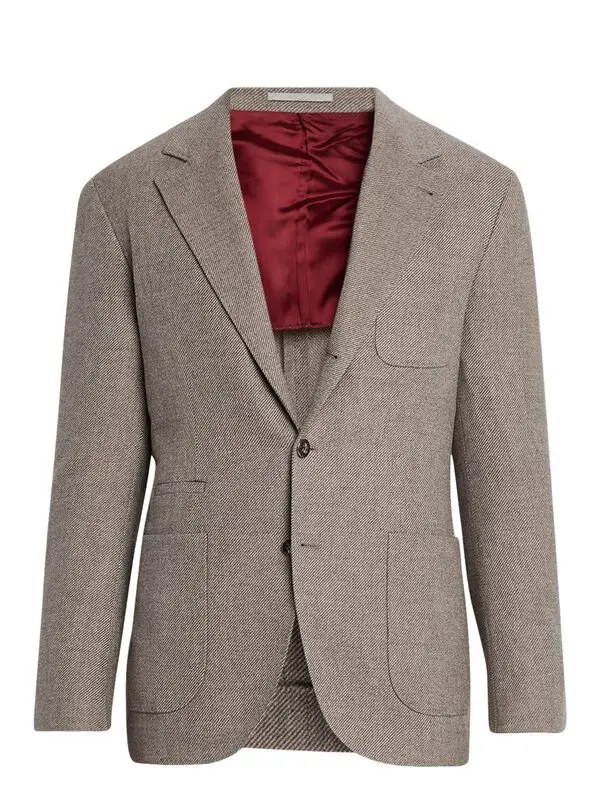 Brunello Cucinelli Cavallery Twill Sport Jacket - Bark
