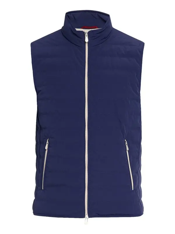 Brunello Cucinelli Quilted Nylon Vest - Dark Blue