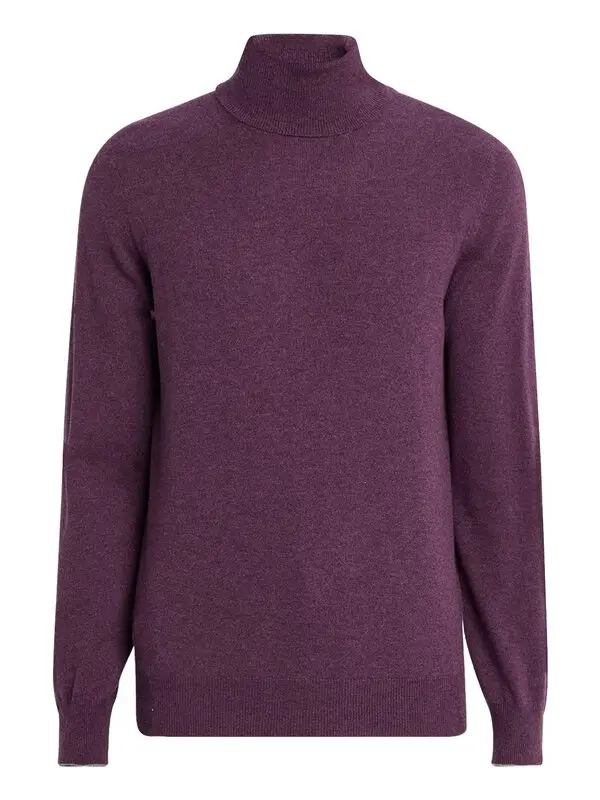 Brunello Cucinelli Cashmere Turtleneck Sweater - Purple