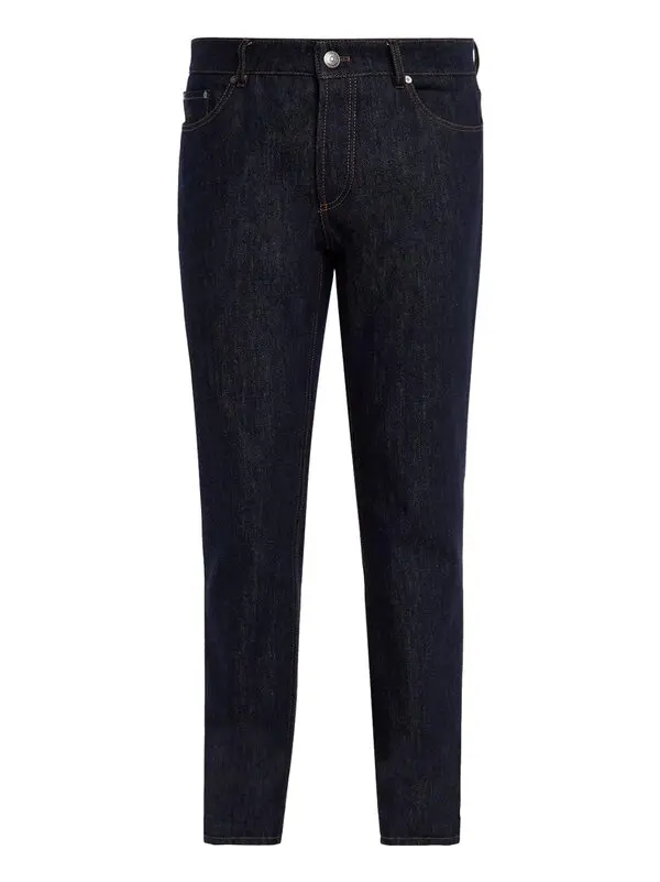 Brunello Cucinelli Italian Selvedge Five-pocket Pants - Denim
