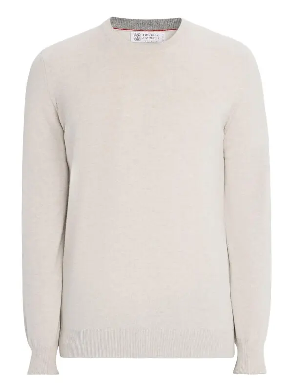 Brunello Cucinelli Cashmere Crewneck Sweater - Pearl Grey