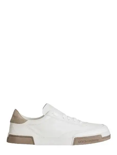Dolce & Gabbana Leather Flat Shoes - Bianco/tortora