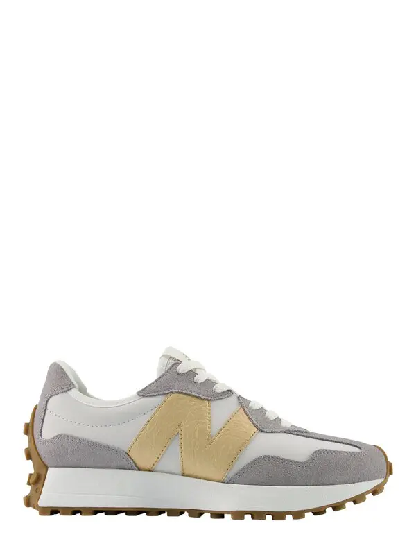 NEW BALANCE 327 Sneakers - Grey Matter With Gold Metallic