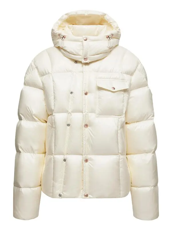 Moncler Serfanto Hooded Short Down Jacket - White