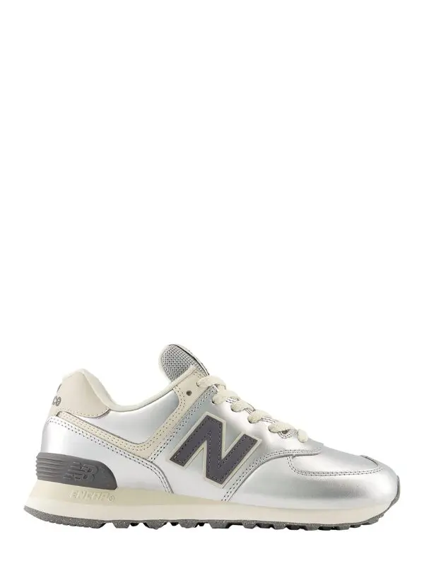 NEW BALANCE 574 Sneakers - Metallic Silver With Artic Grey