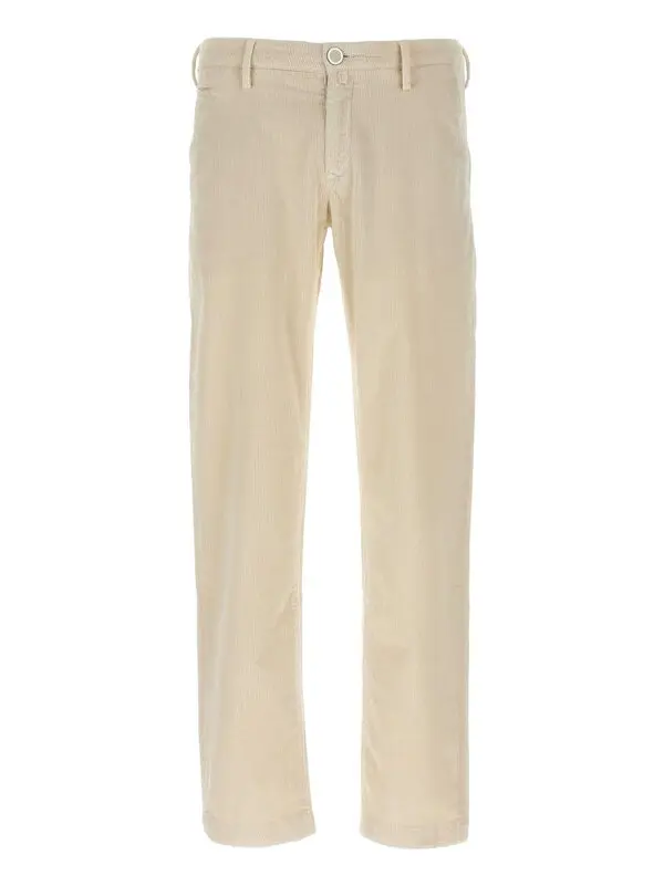 Jacob Cohen Straight Leg Velvet Pants - Beige