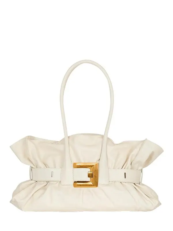 Balmain Large Calfskin Anthem Bag - White