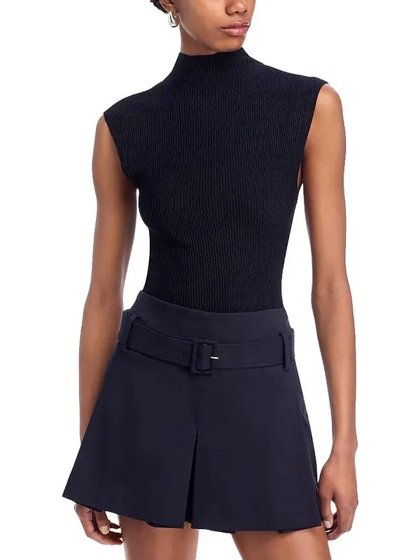 A.L.C. Jada Mock Neck Top - Navy