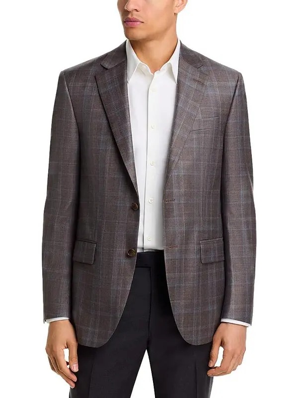Peter Millar Flynn Plaid Wool Sportcoat - Tan