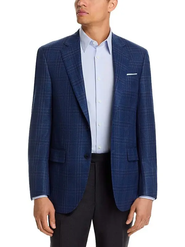 Peter Millar Flynn Textured Tonal Plaid Sportcoat - Medium Blue