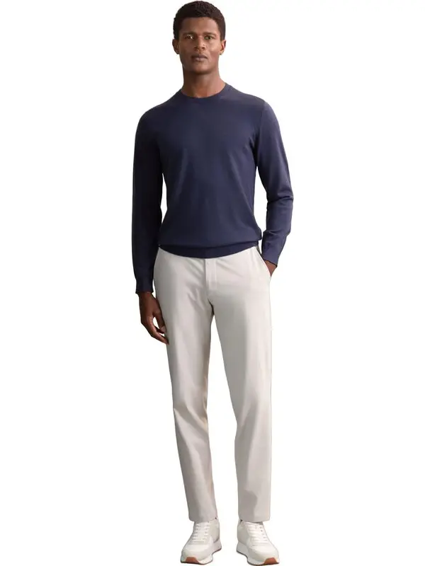 REISS Technical Stretch Relaxed Trousers - Ice Blue