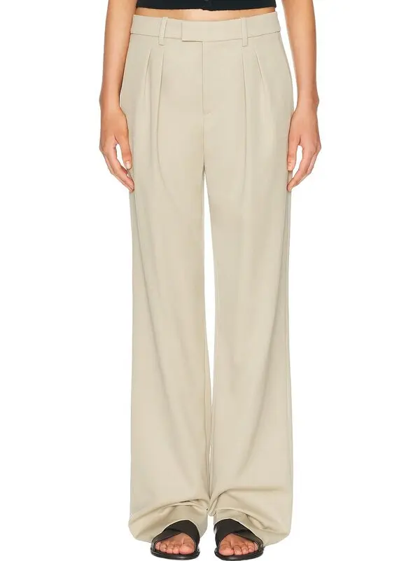 NILI LOTAN Alphonse Pleated Tailoring Pant - Roosevelt Khaki