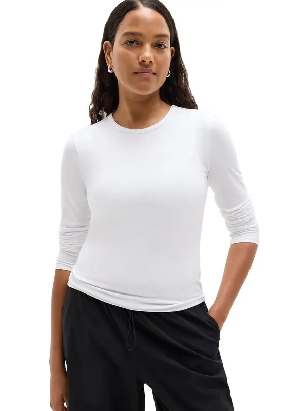 Athleta Signature Rib Top - Bright White