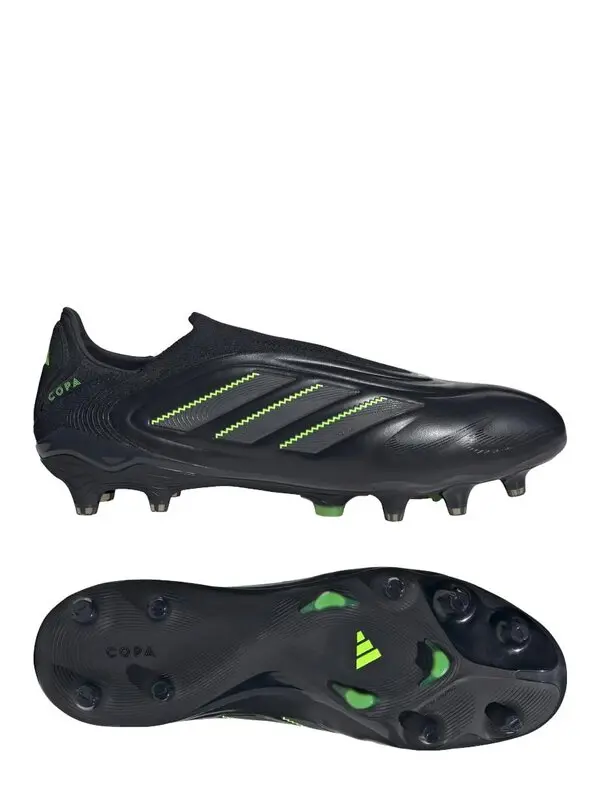 Adidas Copa Pure 3 Elite Laceless Firm Ground Cleats - Core Black / Dgh Solid Grey / Lucid Lemon