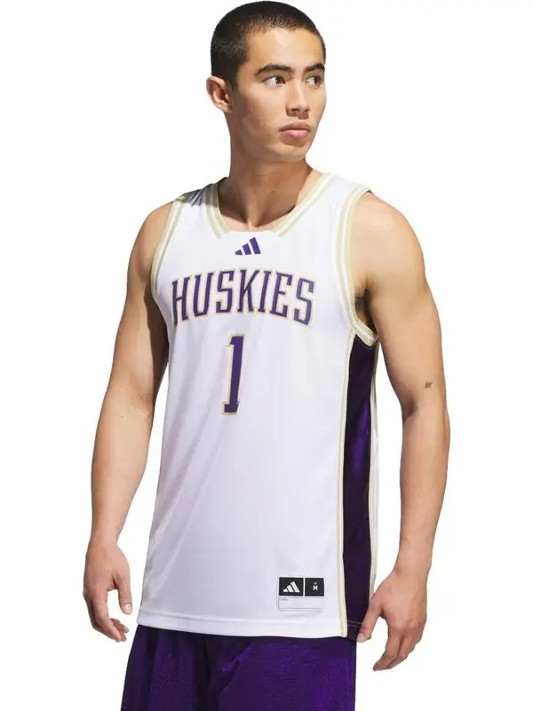 Adidas Washington Huskies Home Swingman Jersey - White