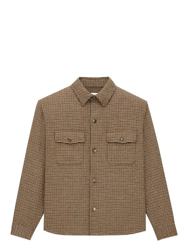 Saint Laurent Houndstooth Overshirt - Nude