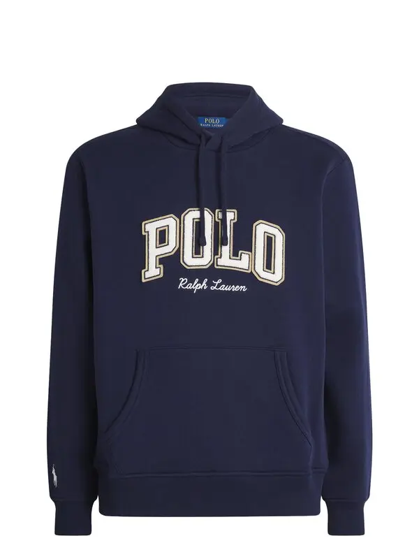 Ralph Lauren Cotton-blend Varsity Hoodie - Navy