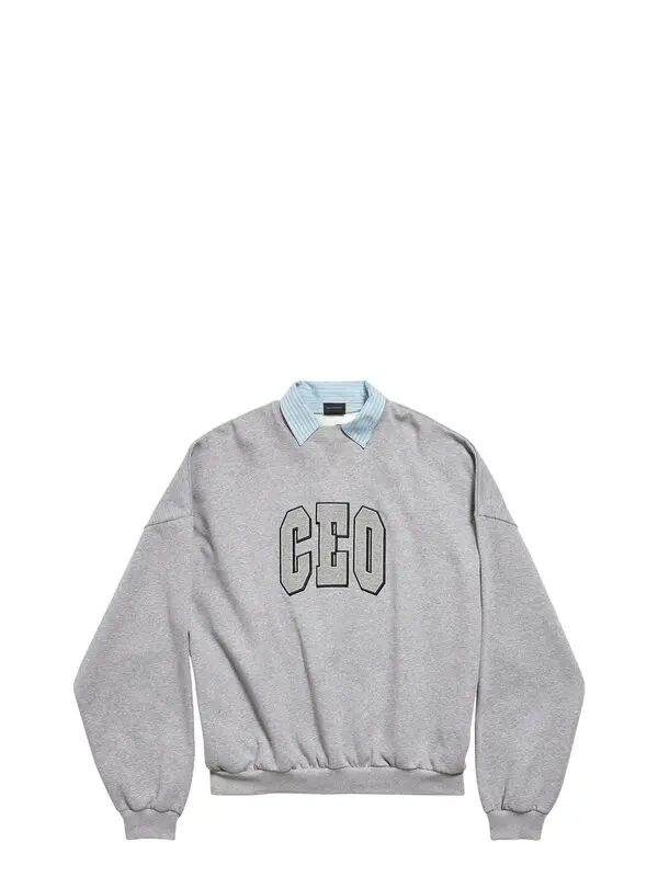 Balenciaga Cotton Ceo Sweatshirt - Grey
