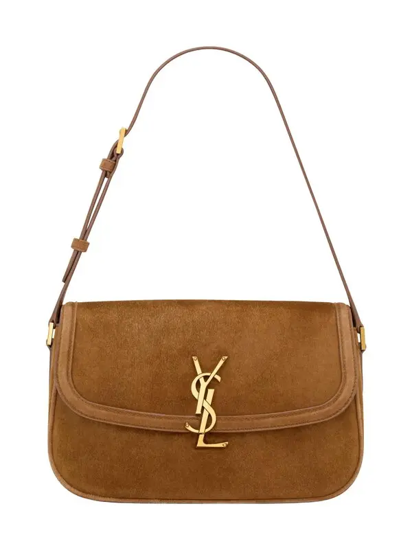 Saint Laurent Medium Soferino Shoulder Bag - Beige