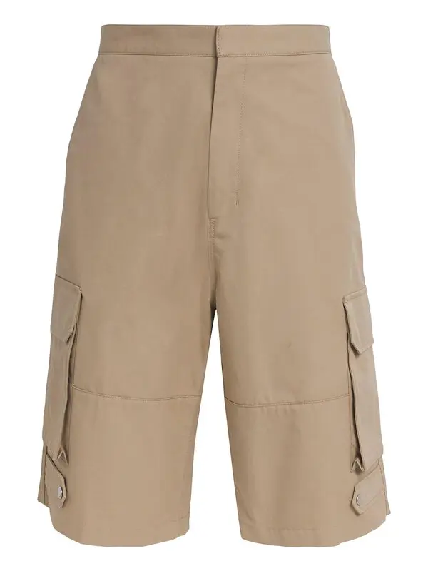 Ami Cotton Cargo Shorts - Beige