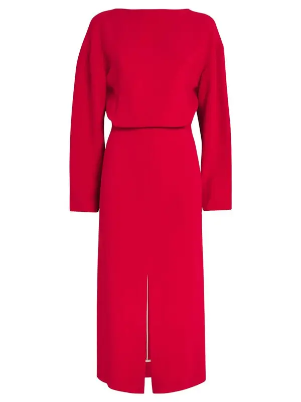 Carven Crepe Midi Dress - Red