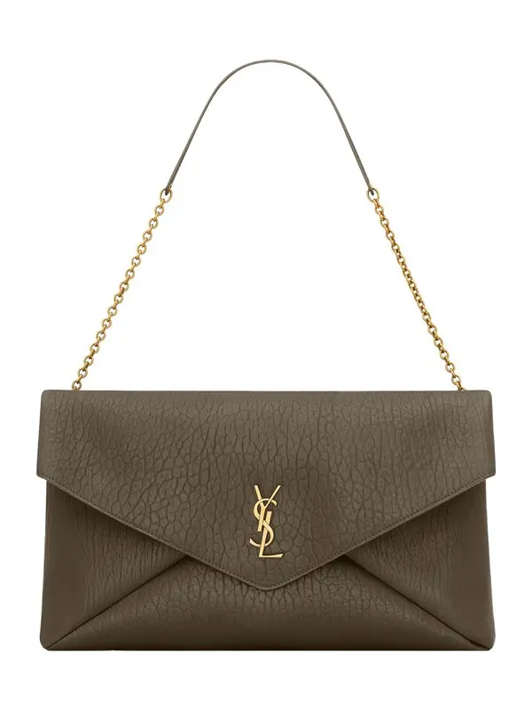 Saint Laurent Extra-large Cassandre Envelope Pouch - Green
