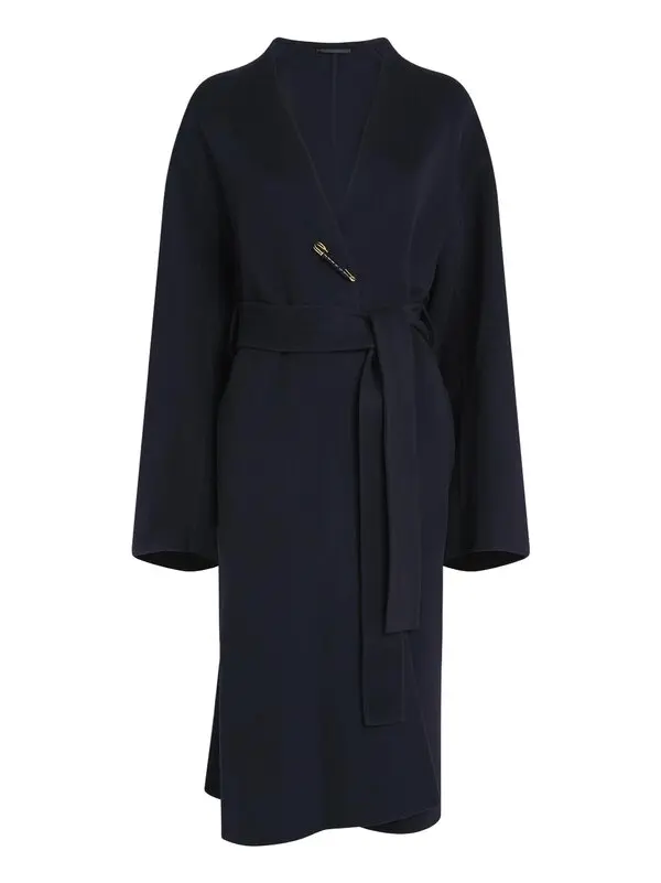 Carven Wool-cashmere Wrap Coat - Black