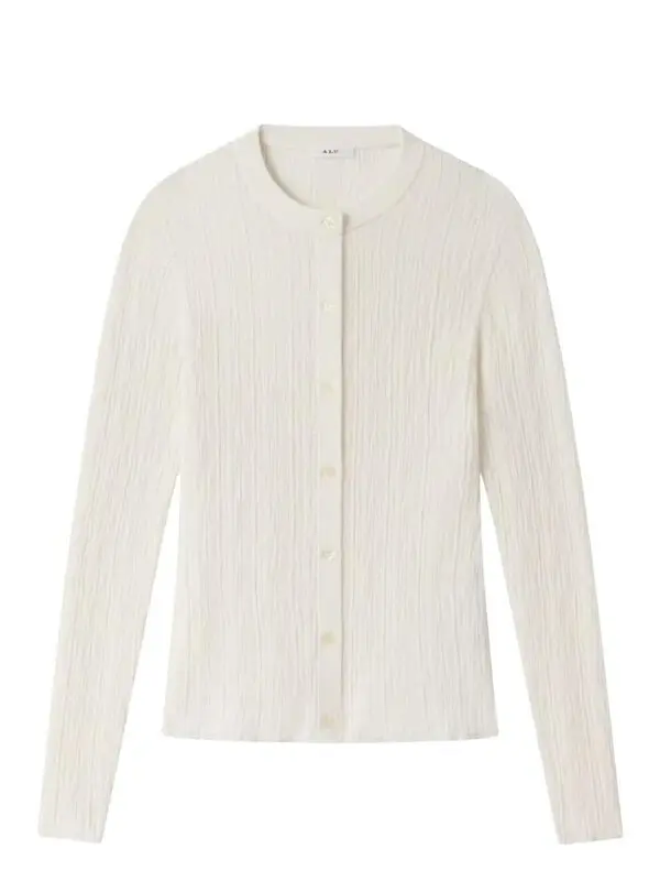 A.L.C. Fisher Fine Cotton Cardigan - Bright White