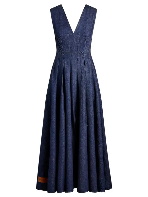 Scanlan Theodore Denim Pleat Dress - Indigo.8